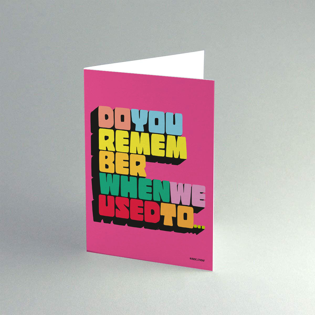 'Remember' Card | RUDE